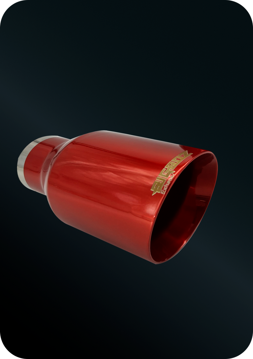 4 inch Slant Cut Universal Exhaust single Tip CANDY RED – Bigboz Exhaust